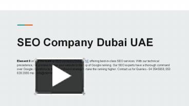 PPT – SEO Company Dubai UAE PowerPoint presentation | free to download ...