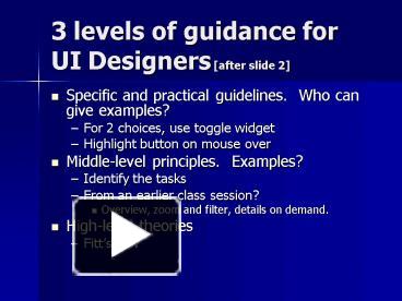 PPT – 3 levels of guidance for UI Designers after slide 2 PowerPoint ...