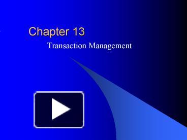 PPT – Transaction Management PowerPoint presentation | free to view ...