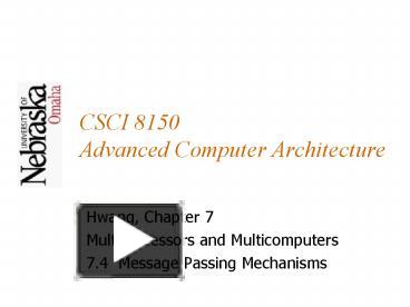 PPT – CSCI 8150 Advanced Computer Architecture PowerPoint presentation ...