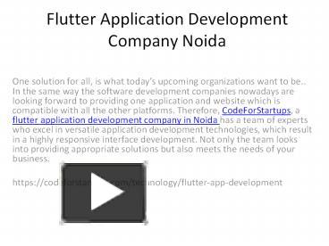 PPT – Flutter Application Development Company Noida PowerPoint ...
