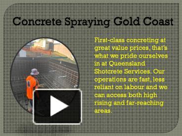 PPT – Concrete Spraying Gold Coast - QLD Shotcrete Services PowerPoint ...