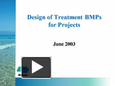 Design of Treatment BMPs for Projects presentation | free to view