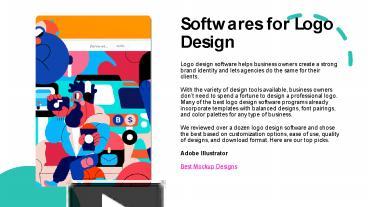 Softwares for Logo Design presentation | free to download