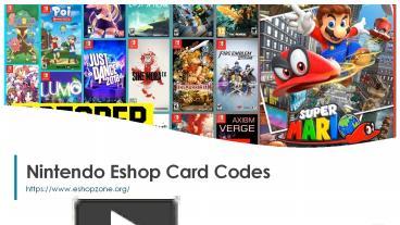 nintendo eshop card codes presentation | free to download