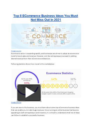 PPT – Top 8 eCommerce Business Ideas for 2021 | eCommerce Startups ...