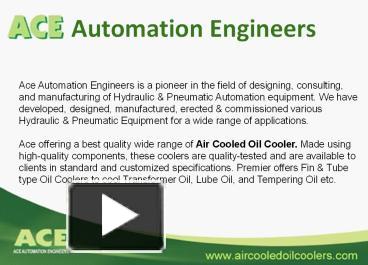 PPT – Air Cooled Oil Cooler, Air Cooled Heat Exchanger - by ACE ...