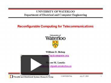 PPT – Reconfigurable Computing for Telecommunications PowerPoint ...