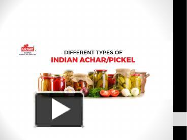 Different types of achar/pickle presentation | free to download