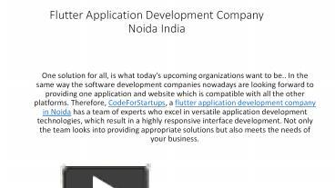 PPT – Flutter Application Development Company Noida India PowerPoint ...
