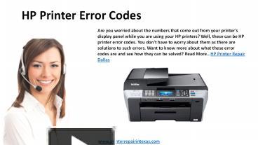 PPT – HP Printer Error Codes, Error 10, Error 11, Error 12, Error 13 ...