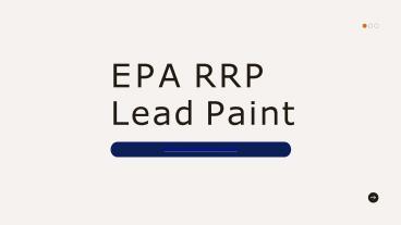 EPA RRP Lead Paint presentation | free to download