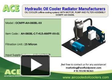 PPT – Hydraulic Oil Cooler Radiator Manufacturers PowerPoint ...