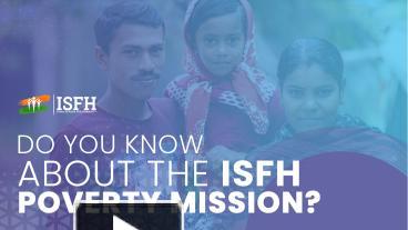 ISFH to address chronic poverty in India | ISFH Poverty Mission ...
