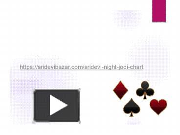 Sridevi Night Jodi Chart presentation | free to download
