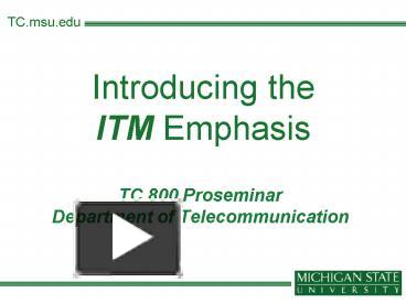 Introducing the ITM Emphasis presentation | free to download