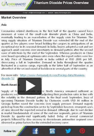 PPT – Titanium Dioxide (TiO2) Prices, News, Market Analysis ...
