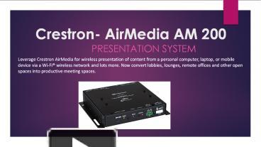 AirMedia® Presentation System 200 (AM-200) presentation | free to download