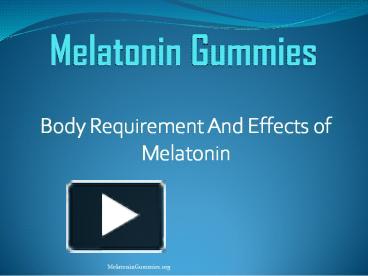 Melatonin is Promoted for Many Health Benefits (1) presentation | free ...