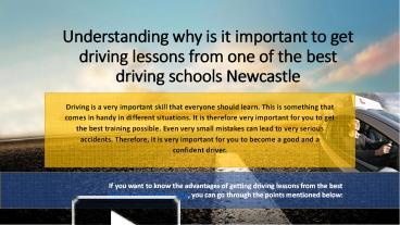 Here's why you should get driving lessons from one of the best driving ...