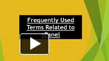 PPT – Frequently Used Terms Related to cPanel PowerPoint presentation ...