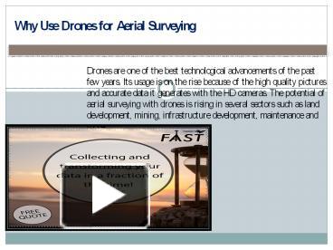 Why Use Drones for Aerial Surveying presentation | free to download