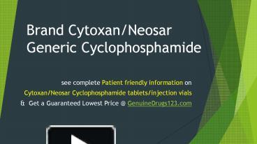 Cyclophosphamide Cytoxan Chemotherapy Cost ,Dosage, Uses Side Effects ...