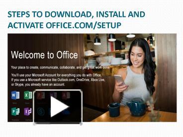 Steps to Download and Activate Office Product Key - Office.com/Setup (1 ...