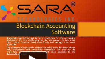 Blockchain Accounting System presentation | free to download