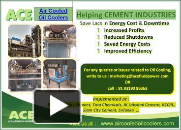 PPT – AIR COOLED OIL COOLERS - by ACE PowerPoint presentation | free to ...