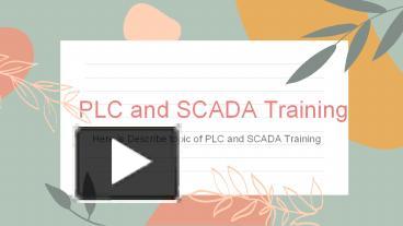 PLC and SCADA Training in Delhi presentation | free to download