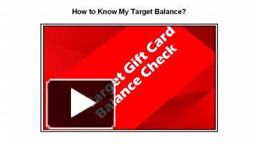 PPT – How to Know My Target Balance? PowerPoint presentation | free to ...