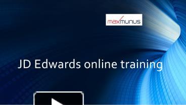 JD Edwards Training presentation | free to download