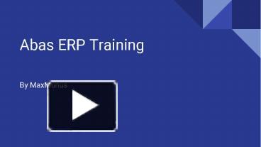 abas erp training & complete certification guidance on this ...