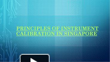 Principles of calibration presentation | free to download