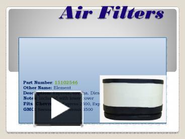 PPT – Air Filters PowerPoint presentation | free to download - id ...