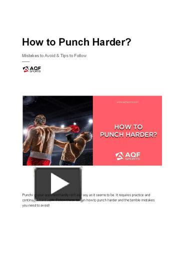 PPT – How to punch harder? PowerPoint presentation | free to download ...
