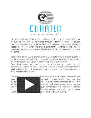 Hardox HiTuf presentation | free to download