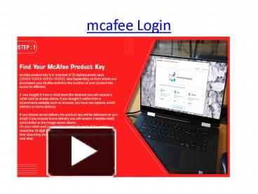 PPT – McAfee LiveSafe Login PowerPoint presentation | free to download ...