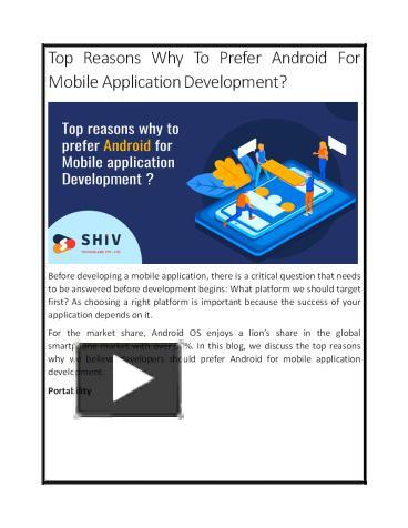PPT – Top Reasons Why To Prefer Android For Mobile Application ...
