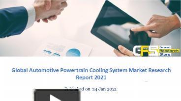 Automotive powertrain cooling system presentation | free to download