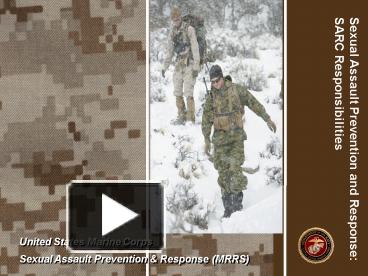 Sexual Assault Prevention and Response: SARC Responsibilities ...