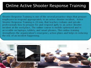 Online Active Shooter Response Training (1) presentation | free to download