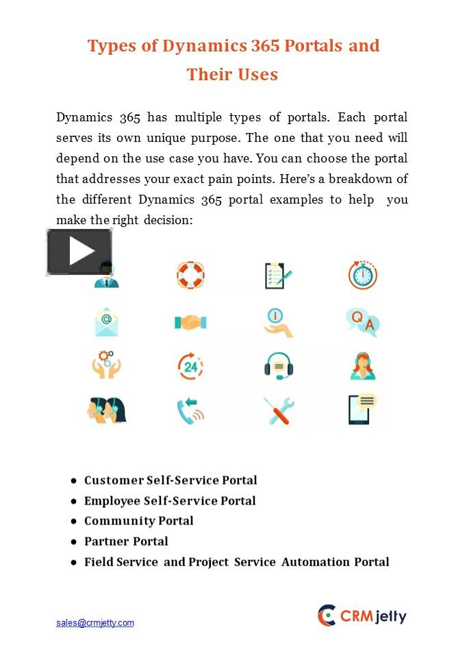 Types of Dynamics 365 Portals and Their Uses presentation | free to ...