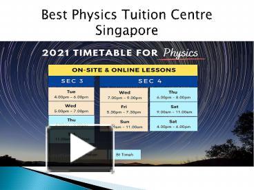 PPT – Best Physics Tuition & Award Winning Physics Tutor in Singapore ...