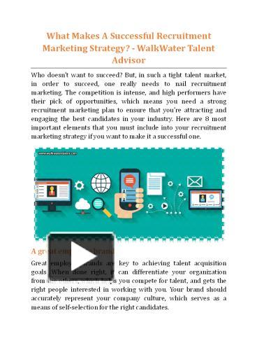What Makes A Successful Recruitment Marketing Strategy - WalkWater ...