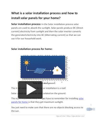 What is a solar installation process and how to install solar panels ...