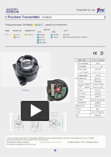 PPT – Rotork YTC SPTM-6V Flameproof Smart Type Position Transmitter ...
