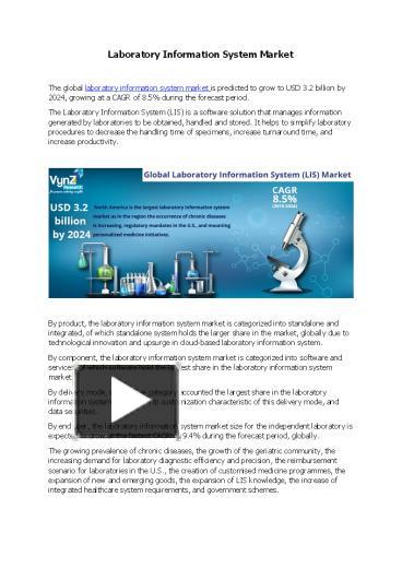 Laboratory Information System Market presentation | free to download