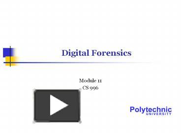 PPT – Digital Forensics PowerPoint presentation | free to view - id ...